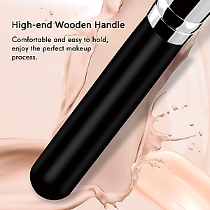 Flat Top Kabuki Foundation Brush By Raffaello - Premium Makeup Brush for Liquid, Cream, and Powder - Buffing, Blending, Flawless Face Brush