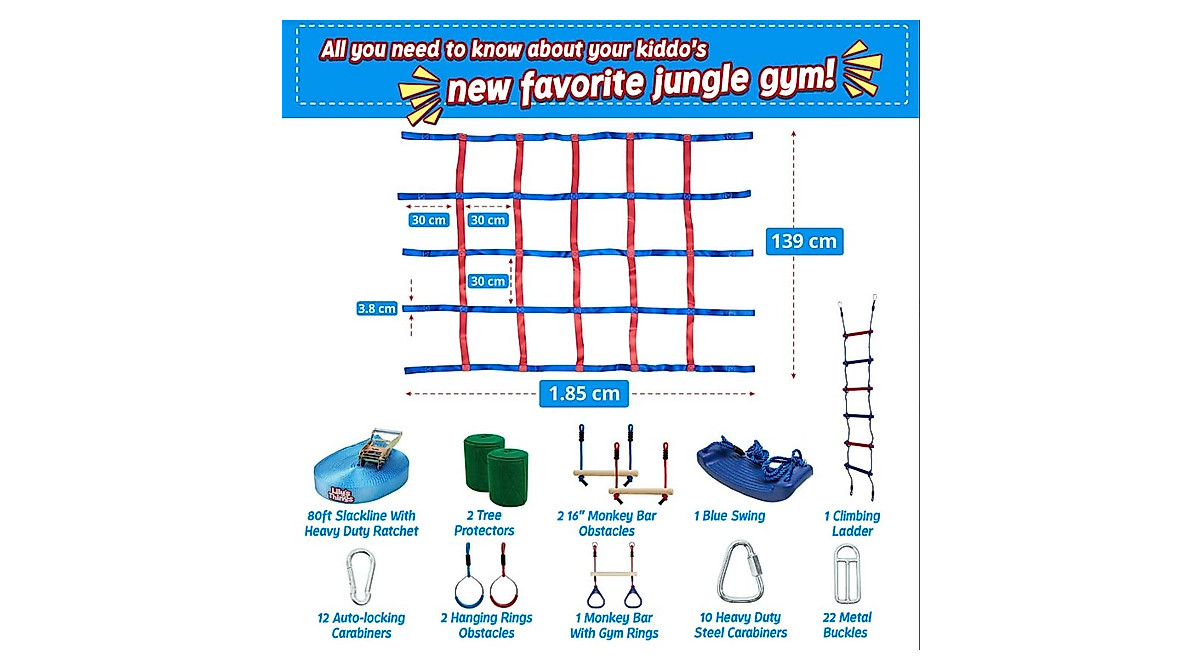 Lily's Double Slackline Course for Active Kids