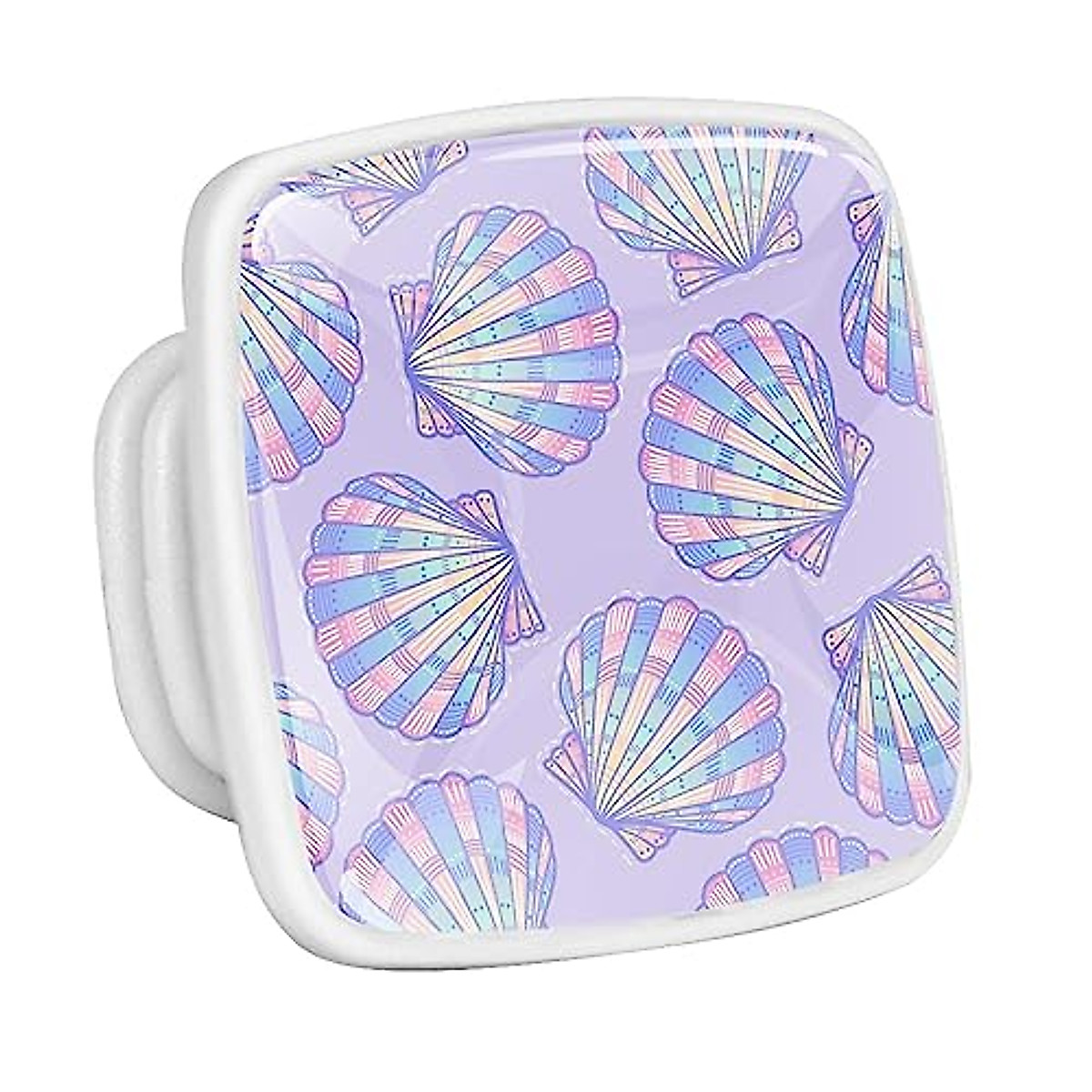 4 Pcs Beautiful Rainbow Peal Shell Crystal Glass Drawer Knob Pull Handle Ergonomic 30mm Fluorescence Furniture Cabinet Handle for Kitchen Dresser Cupboard Wardrob