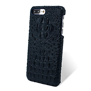 White Nuts wn-0000616-yk iPhone 8 Plus 7 Plus Alligator Pattern, Genuine Leather Case, Navy, Case Cover, iPhone 7 Plus, iPhone 8 Plus, Alligator Pattern, Leather Case, Slim, Fits in Your Hands