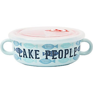 Pavilion - Lake People - 13.5 Oz Double Handled Soup Bowl With Lid