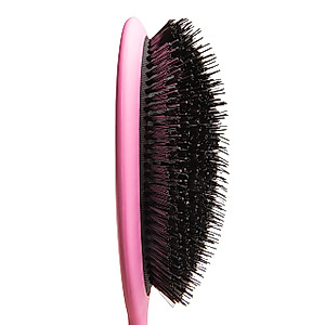 Dry & Wet Brush, Detangler, Dual-Length Flexible Synthetic Bristle Brush, Prevents Hair Breakage, For All Hair Types, For Women, Men and Kids - Pink