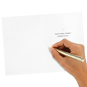 Hallmark Boxed Christmas Cards Assortment, White and Gold (40 Cards and Envelopes)