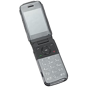 Case for Alcatel Go Flip 4 / TCL Flip Pro/TCL Classic Phone, Nakedcellphone [Black Vegan Leather] Form-Fit Cover with [Built-in Screen Protection] and [Metal Belt Clip]