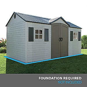 Lifetime 6446 Outdoor Storage Shed, 8 x 15 Foot, Desert Sand