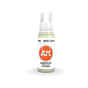 AK-Interactive 3rd Gen Acrylic Greenish White 17ml - Model Building Paints and Tools # 11005