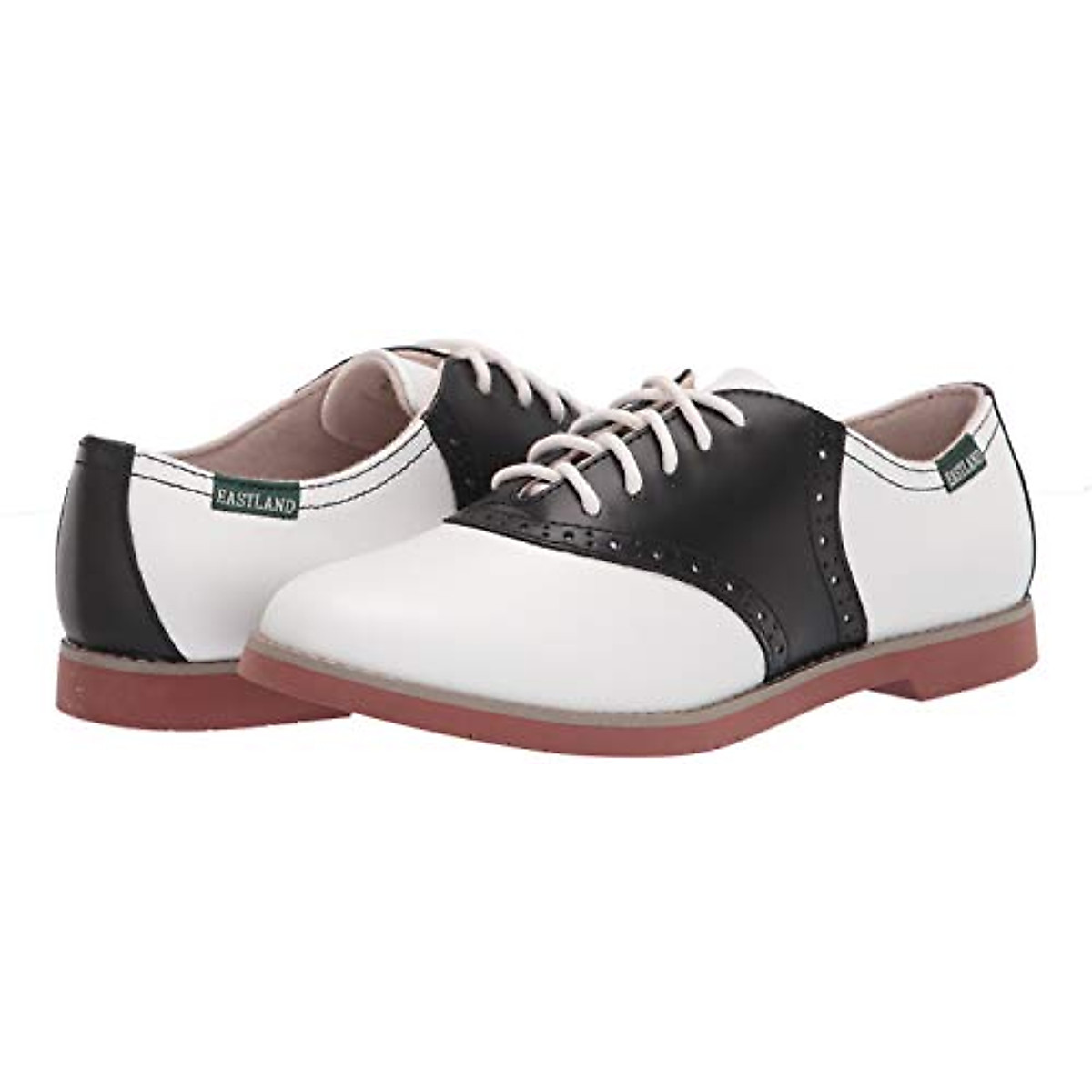 Eastland Women's Sadie Oxford, Black/White, 11 Medium US