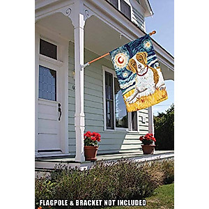Toland Home Garden 102650 Van Growl-Brittany Dog Flag 28x40 Inch Double Sided Dog Garden Flag for Outdoor House Brittany Flag Yard Decoration