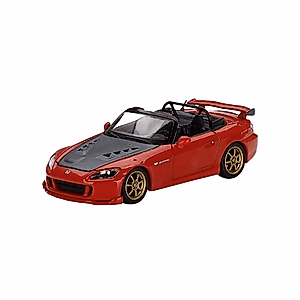 Truescale Miniatures S2000 (AP2) Mugen Convertible New Formula Red w/Carbon Hood Ltd Ed to 3600 Pieces Worldwide 1/64 Diecast Model Car by True Scale Miniatures MGT00367