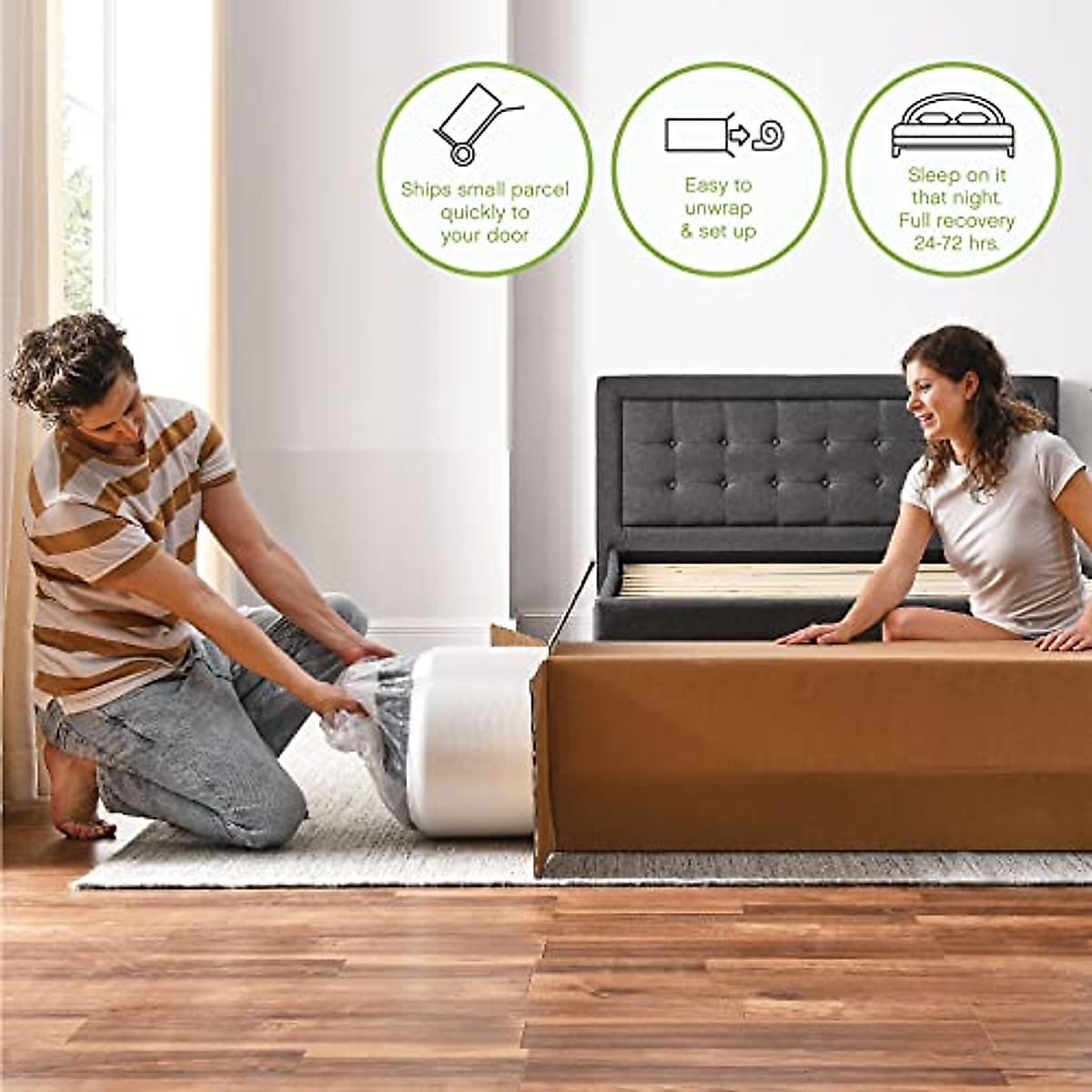 Classic Brands Mercer Cool Gel Memory Foam and Innerspring Hybrid 12-Inch Pillow Top Mattress | Bed-in-a-Box Queen