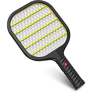 LUOJIBIE Electric Fly Swatter, Battery Operated Bug Zapper Racket, Ultralight Handheld Mosquito Killer for Indoor & Outdoor Pest Control