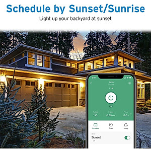 Smart Plug, Smart Home Outdoor Etekcity WiFi Outlet with 2 Sockets, Works with Alexa & Google Home, Wireless Remote Control, Energy Monitoring & Timer Function, IPX4 Waterproof, FCC and ETL Listed