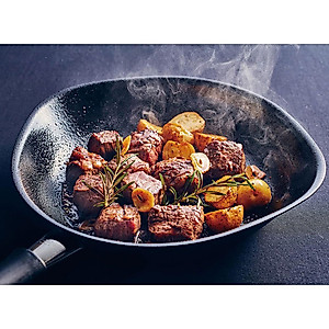 Yanagi Sori Sori Yanagi Iron Frying Pan with Iron, Non-Stick Magma Plate Iron Frying Pan, Induction Compatible, 9.8 inches (25 cm), Lid Included, Good Oil Friendly, Quick Heat Conduction, Easy to