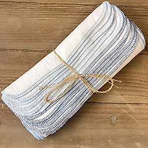 Winter Chill in Blue 1 dozen Paperless Towels on Bright White