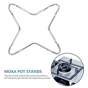 Yardwe 6pcs Coffee Stand Gas Ring Wok Rack Gas Stove Pot Rack Gas Burner Pot Gas Trivet Stove Holder Ring Trivet Pot Stand Gas Ring Reducer Wok for Electric Stove Iron Bracket Ring Round