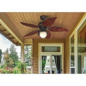Westinghouse Lighting 7236200 Oasis Indoor/Outdoor Ceiling Fan with Light, 48 Inch, Oil Rubbed Bronze