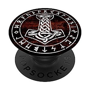 Mjolnir Thor Hammer Viking Norse Mythology PopSockets PopGrip: Swappable Grip for Phones & Tablets