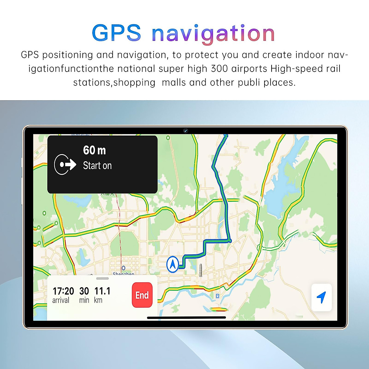 Yunseity Tab M10 11 Tablet 10.1 Inch 8GB 128GB, 3200x1440 HD Screen, Dual Camera, Octa Core Chip, Multi Network Standard with Dual SIM (Blue)