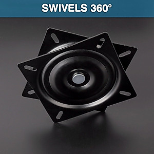 Boat Seat Swivel, Bar Stool Swivel Plate Replacement, Square Swivel Mechanism for Furniture Recliner Chair and Boat Seat