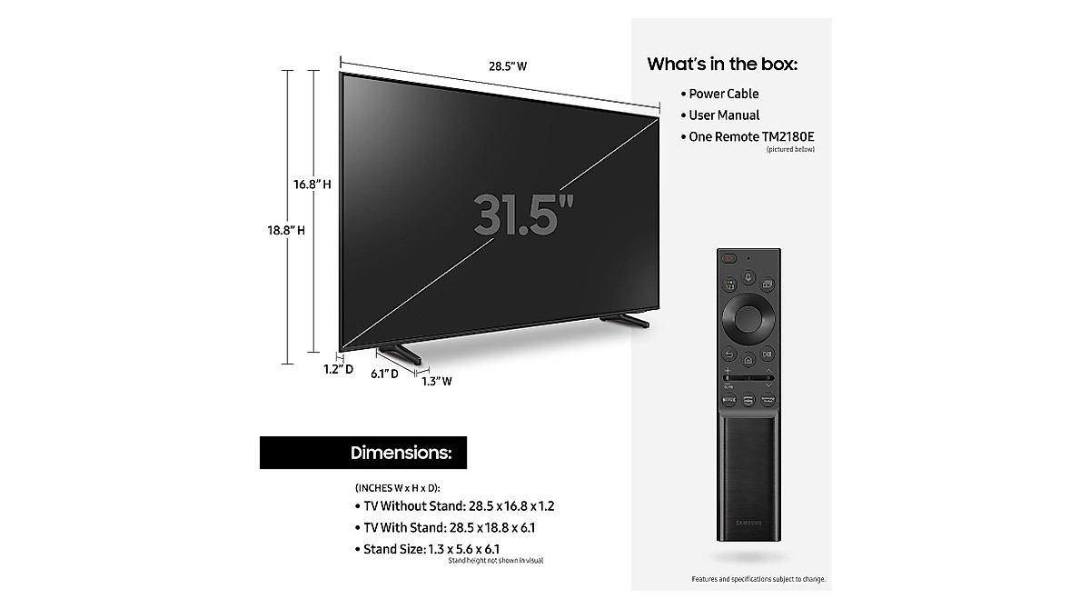 Samsung 32-Inch QLED Q60A TV - 4K UHD Smart TV with Alexa