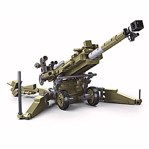 Octopbrik Flak Anti-Tank Gun, Military Brick Sets, Compatible with Major Brand, Army Series Building Block with 2 Soldiers Figures (258 Pieces)