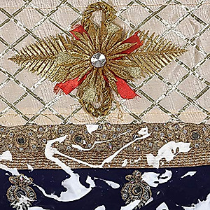 Kuber Industries Silk 6 Pieces Single Packing Saree Cover (Gold), CTKTC10232