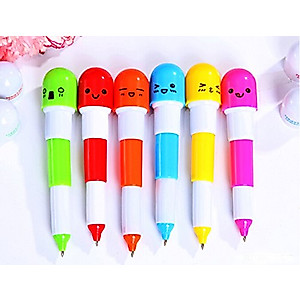 Bokit 24pcs/lot Vitamin Pen, Ballpoint Pen, Vitamin Pill, Novelty Pen, Size12x2.4cm, Gift Pen,multicolor