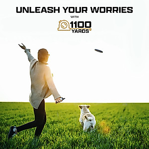 INVIROX Shock Collar for Large Dog [Spark K9] 124 Levels with Remote 1100yd Range, Night-Light Mode for Medium Dogs IP67 Waterproof Training Collar for Dogs