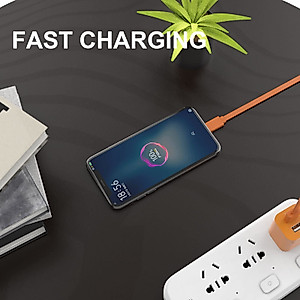 Xivip Replacement Charge 4 Charging Cord Charger Adapter Compatible with JBL Charge 4, JBL Charge 5, JBL Flip 4, JBL Flip 5, JBL Pulse 4, JR POP, Endurance Peak Wireless Speakers, Orange, 3.3ft