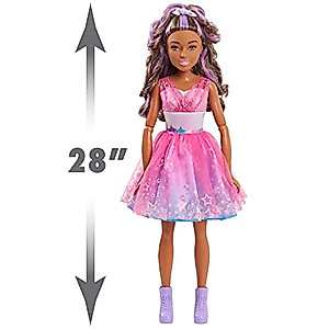 Barbie 28-Inch Best Fashion Friend Star Power Doll and Accessories, Brown Hair, Kids Toys for Ages 3 Up, Gifts and Presents by Just Play