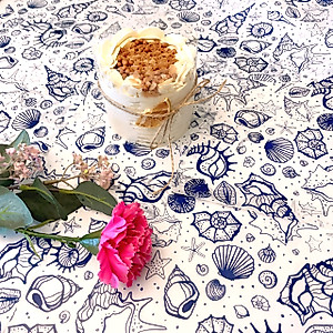 Suiwen 300 Sea Shell Wax Paper Sheets, Food Picnic Paper, Greaseproof Paper,Waterproof Dry Hamburger Paper Liners Wrapping Tissue for Plastic Food Basket(300)