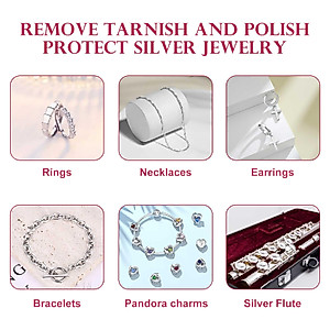 SEVENWELL 50pcs Jewelry Cleaning Cloth Pink Polishing Cloth for Sterling Silver Gold Platinum Small Polish Cloth 8x8cm