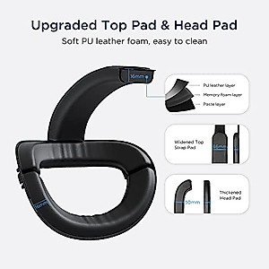 KIWI design Head Strap and Carrying Case Compatible with Quest 2