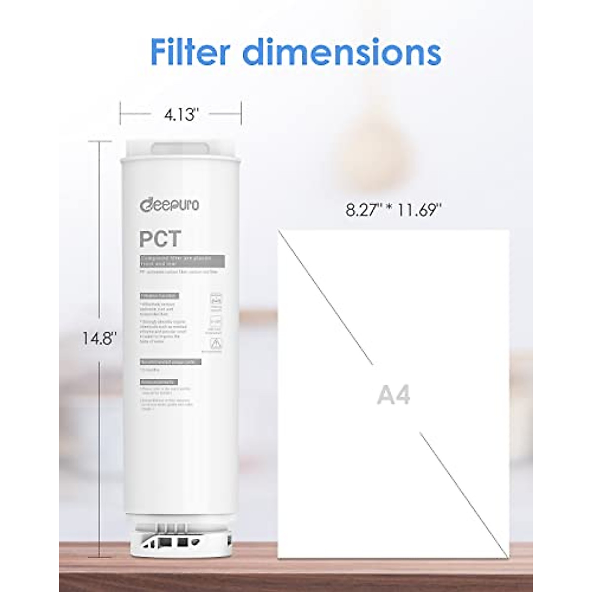 Deepuro PCT Replacement Filter Cartridge for RO System WP-A6/WP-B6 WP6G-PCT