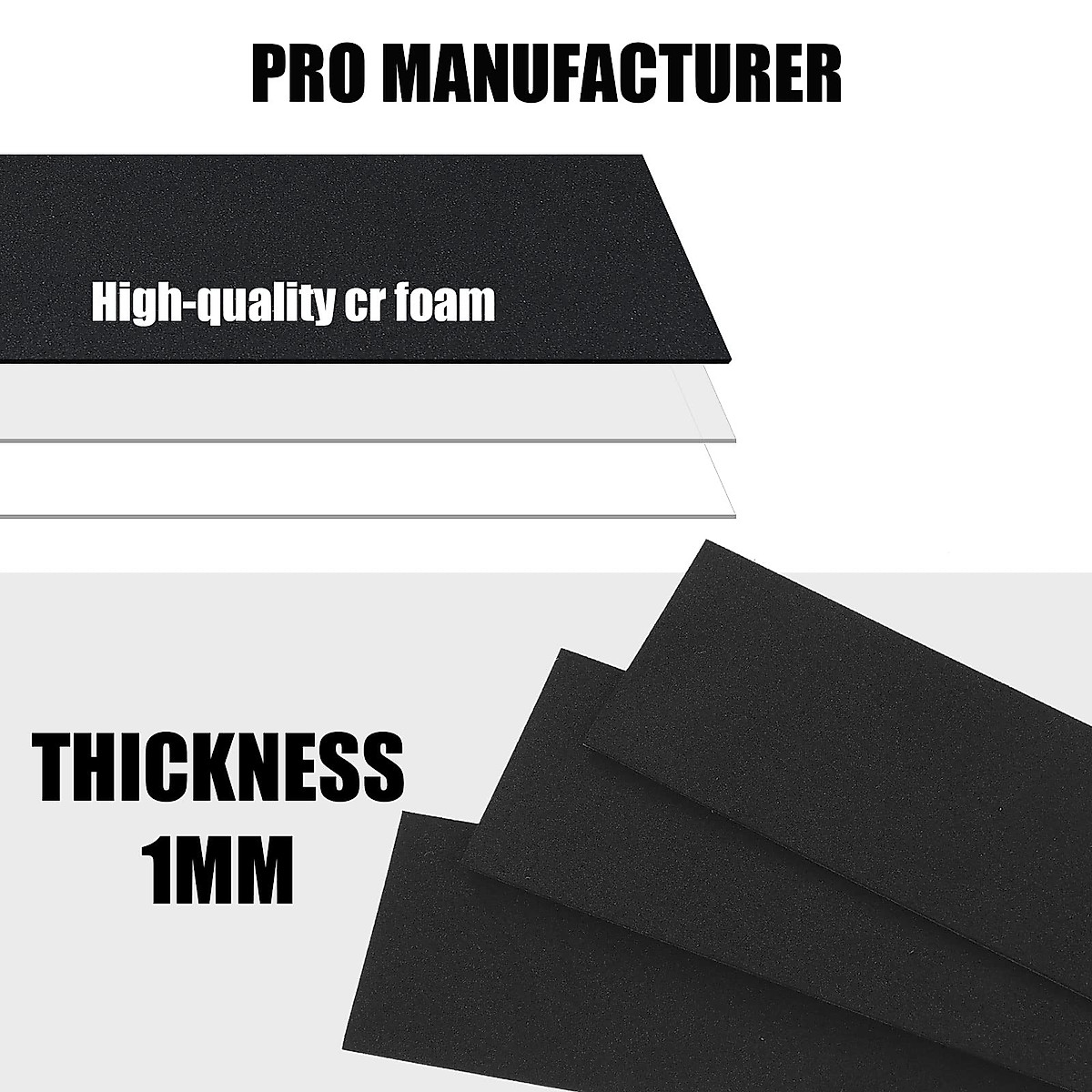 30 Pcs Fingerboard Foam Grip Tape Adhesive Foam Fingerboard Stickers Uncut Foam Tape for Fingerboard Finger Toy Skateboard, 36 x 110 mm