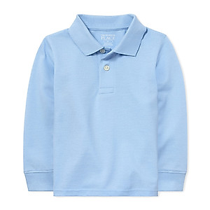 The Children's Place Baby Boys and Toddler Boys Long Sleeve Pique Polo, Brook, 5T