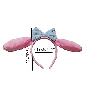 Vlmazlm Cosplay Hairpin Ear Headband Plush Hairband Women Kawaii Butterfly Costume Halloween Christmas Holiday Birthday Party Gift (style-B)