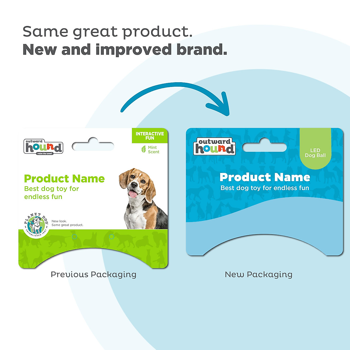 Outward Hound by Planet Dog Strobe Ball Glo Light Up LED Ball Dog Toy