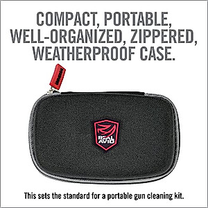 Real Avid Gun Boss Universal Cable 17-Piece Multi Caliber Gun Cleaning Kit for 12 & 20 gauge shotguns, .17 - .45 cal Hunting Rifles & Handguns Complete Gun Cleaning System w/ Compact Zippered Case