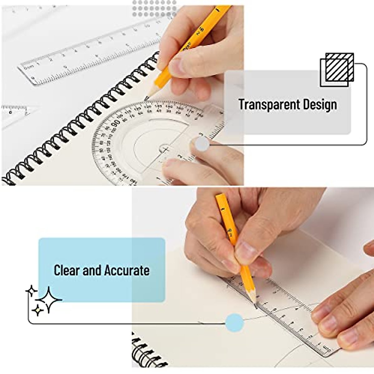 Mr. Pen- Geometry Set, 13 pcs, Compass for Geometry, Protractor Set, Geometry Kit Set with Shatterproof Storage Box, Geometry Kit, Drawing Tools, Drafting Set, Drafting Tools & Drafting Kits (Blue)