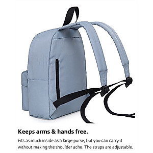 HotStyle SIMPLAY+ Classic Mini Backpack Small Travel Bag, Plain, Light Grey