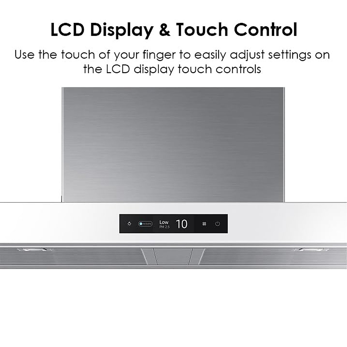 Samsung 30" Bespoke Smart Wall Mount Hood, LCD Display & Touch Control, Triple Air Sensor, Low Noise, WiFi Connected, Clean Grey, NK30CB700WCGAA