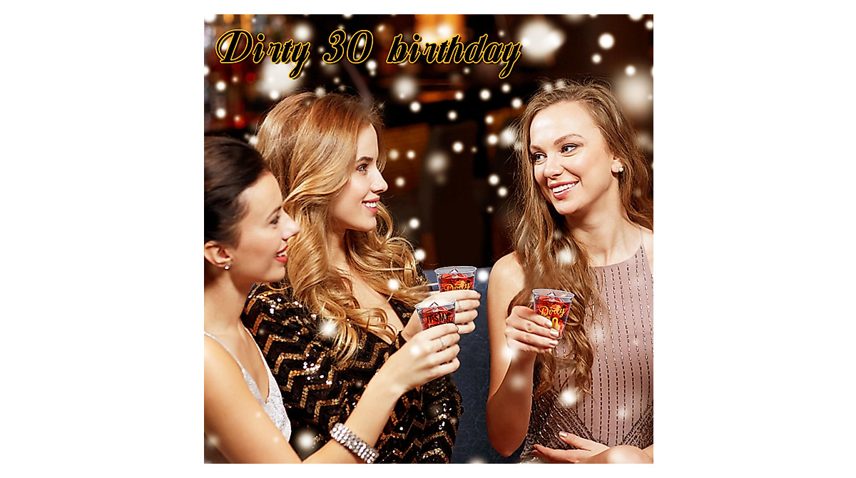 RUMIA 100pcs 30th Birthday Shot Glasses - Fun Party Favors & Decor
