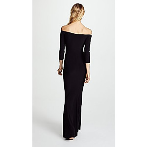 Norma Kamali Women's Kamali Kulture Off Shoulder Fishtail Gown, Black, M