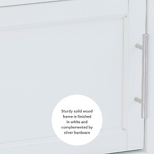 White Linon Storage Cart On Wheels With Granite Top. Great For Small Kitchens!!