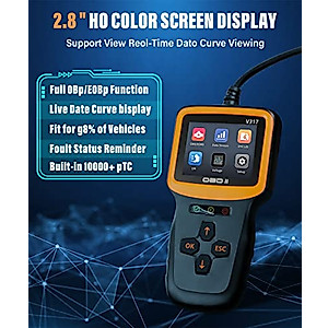 YAKEFLY OBD2 Scanner Diagnostic Tool,Car OBD2 Scanner Code Reader Engine Fault Code Reader Scanner,Vehicle Check Engine Light Scan Tool, Car OBDII/EOBD Diagnostic Scan Tool for All Vehicles After 1996