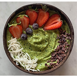 Marasol Coconut Bowls with Spoons 2x All Natural, Vegan | Smoothie Bowls, Acai | Gift Ready Packaging | Eco Friendly, Zero Waste | Handcrafted