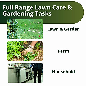 Sprayers Plus Landscape Pro Compression Sprayer- Yard Pump Sprayer 2 Gallon, Brass Nozzle, UV Inhibitor Protected Tank, Wand Holder, Drip-Free Tray, Removable Hose Connector, Garden Watering, Green