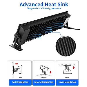 150W LED Shop Lights for Garage 1000W Equiv, 18000lm Very Bright LED Work Light, IP66 Waterproof Outdoor Flood Light with Plug, 5000K White High Bay Light for Workshop Yard Garage Factory (2 Pack)