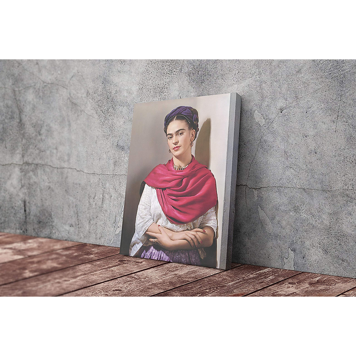 MW MERWEZI Frida Kahlo Poster Painting Canvas Wall Art Home Decor Framed Art (20"x30" Stretched on Wood)